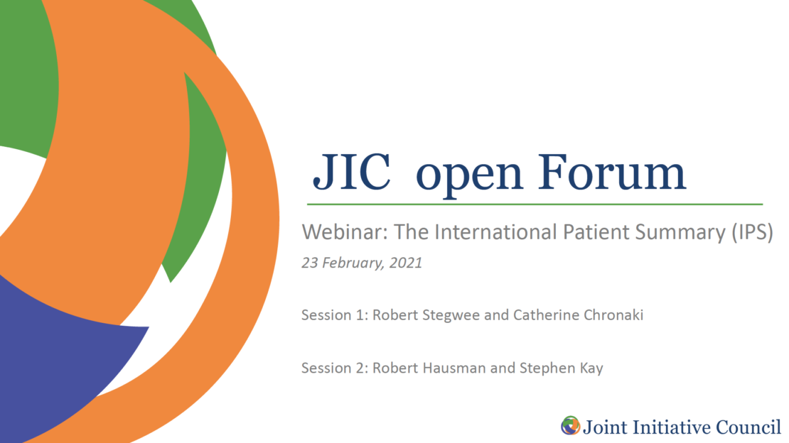 JIC openForum IPS presentation – The International Patient Summary